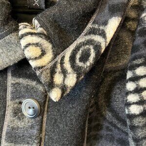 Jackets & Coats | Vex Collection Geometric Boiled Wool Blend ...